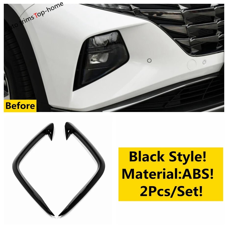 ABS передняя противотуманная фара, лампа для бровей, ветровой нож, декоративные полоски, накладка для Hyundai Tucson NX4 2021-2023, аксессуары для стайлинга автомобилей Black Style