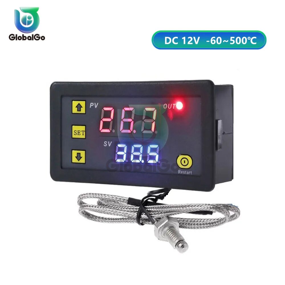 Термостат цифровой DC 12V -60~500°C