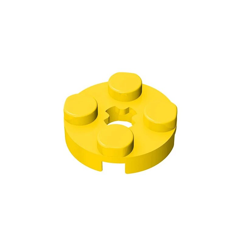 Желтый LEGO 4032 круглый 2x2 с отверстием