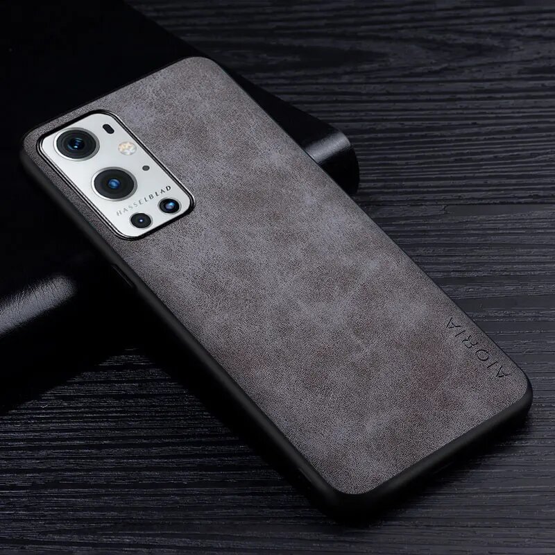 Чехол для OnePlus 9 Pro из искусственной кожи, Gray