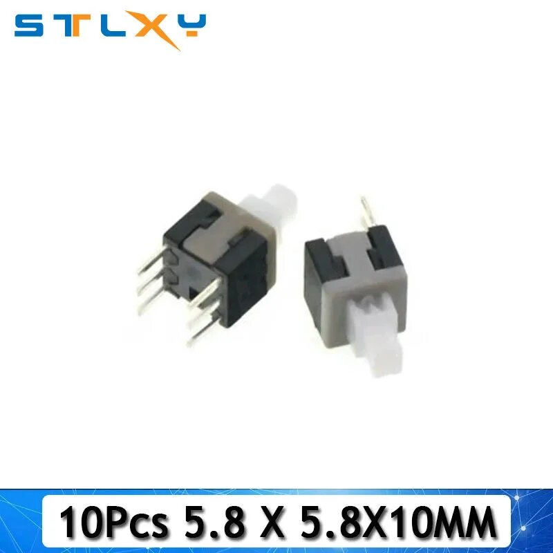 10шт Тактильные переключатели Stlxy 5.8x5.8mm LOCKING