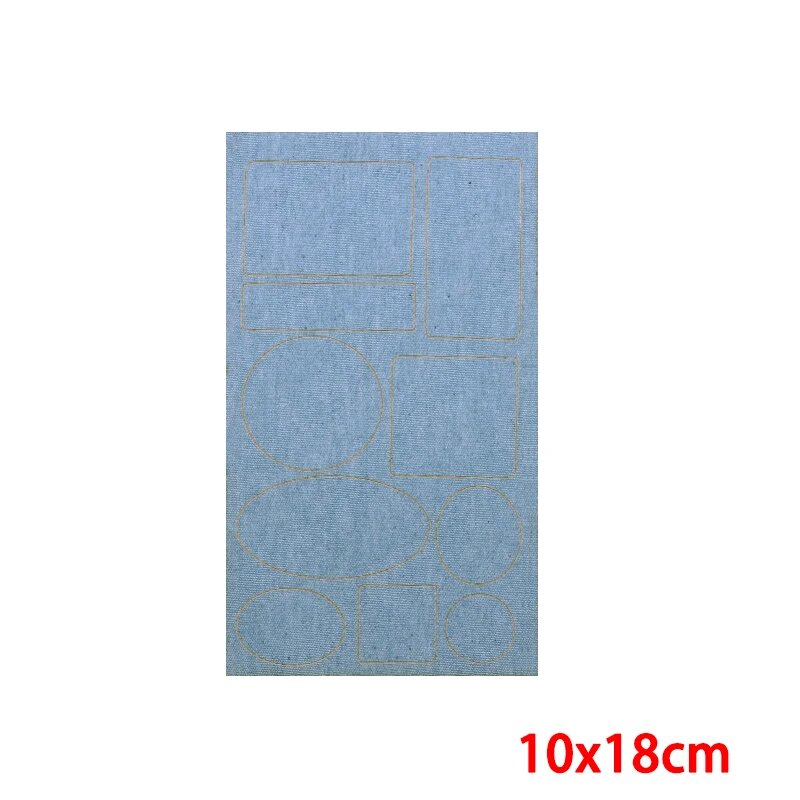 Самоклеящиеся заплатки для одежды, 10x18 см, Синий, ZN00268