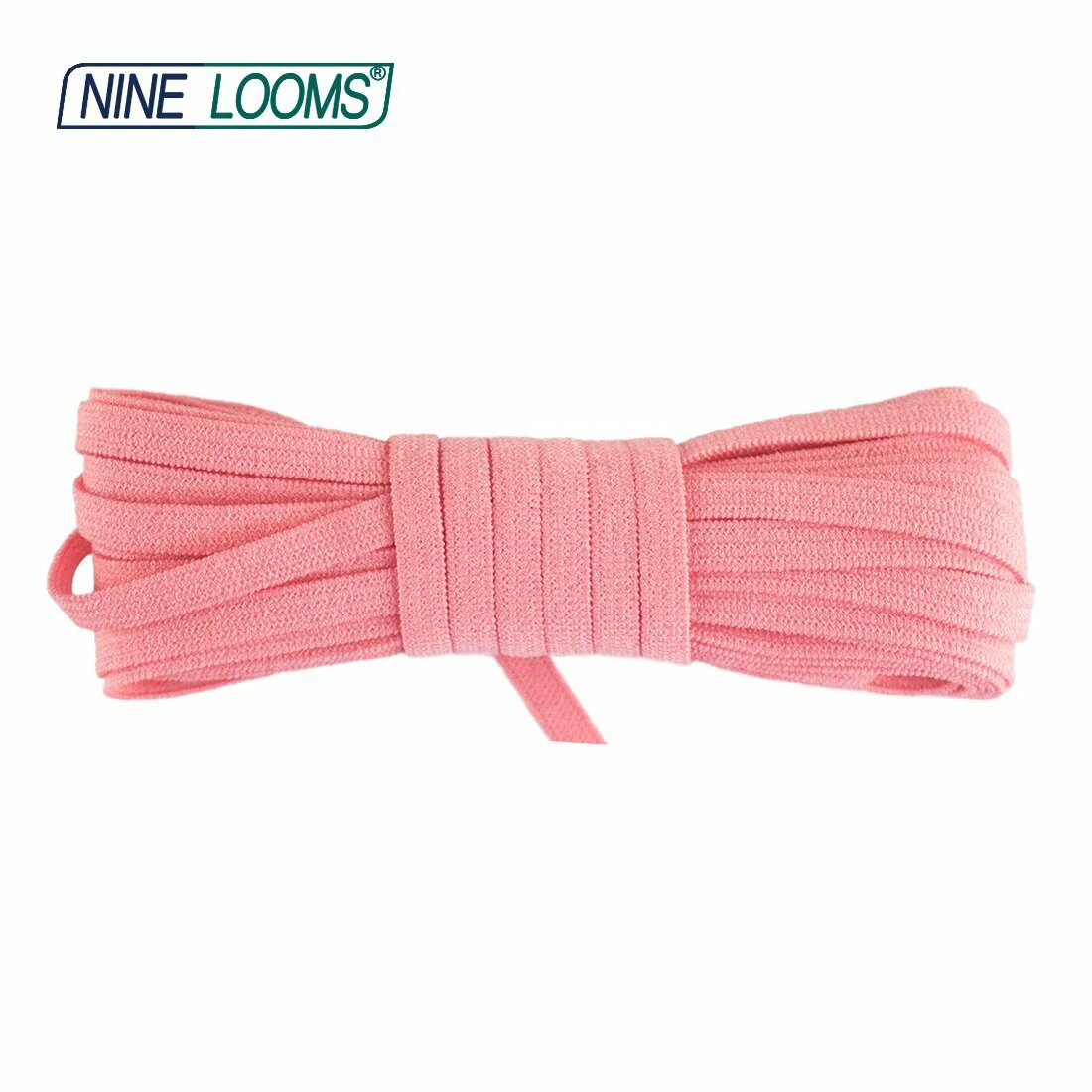 Резинка NINE LOOMS 4 мм, Розовый, 2 Yards