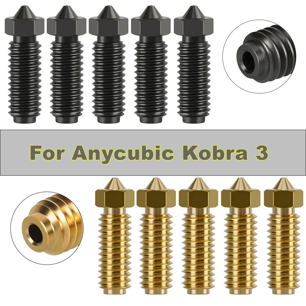 Форсунки латунные KINGROON 5PC для 3D принтера — фото 1