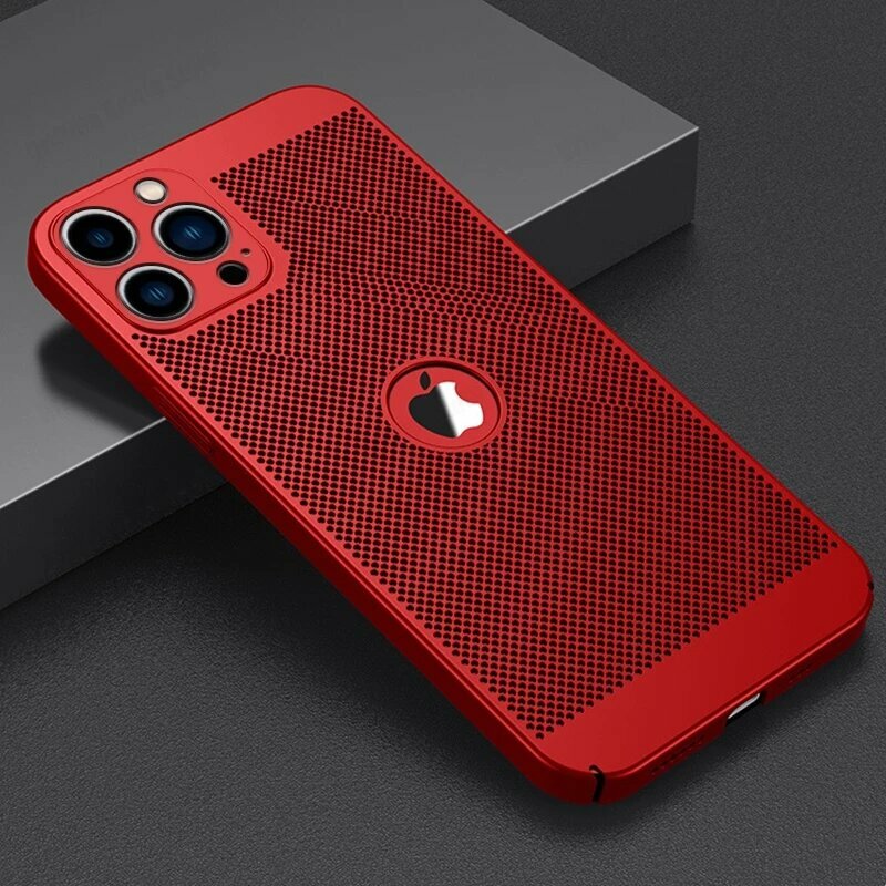 Сетчатый чехол для телефона с рассеивающей тепло для iPhone 16, 15, 14, 13 Pro Max Plus 12, 11 Pro Max XS Max 13, мини-чехол, жесткие защитные чехлы для ПК
