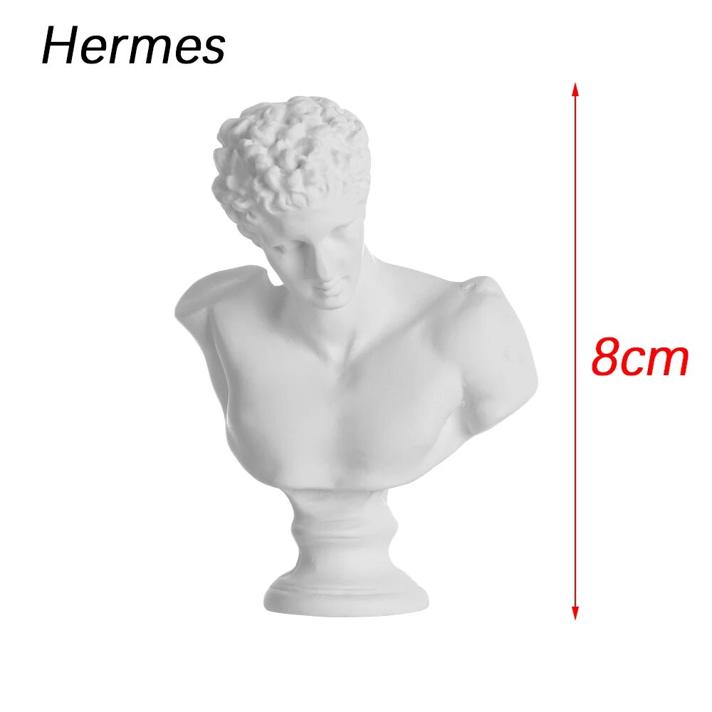 Мини гипсовая статуэтка греческой мифологии белая Белый, 4 Hermes