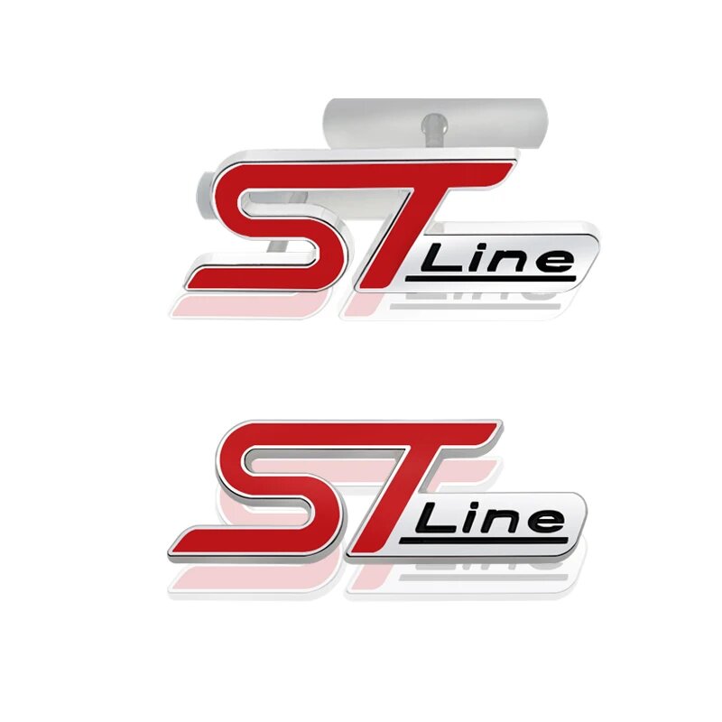 Металлическая эмблема ST Line, цвет 2, для Ford Focus Fiesta Kuga