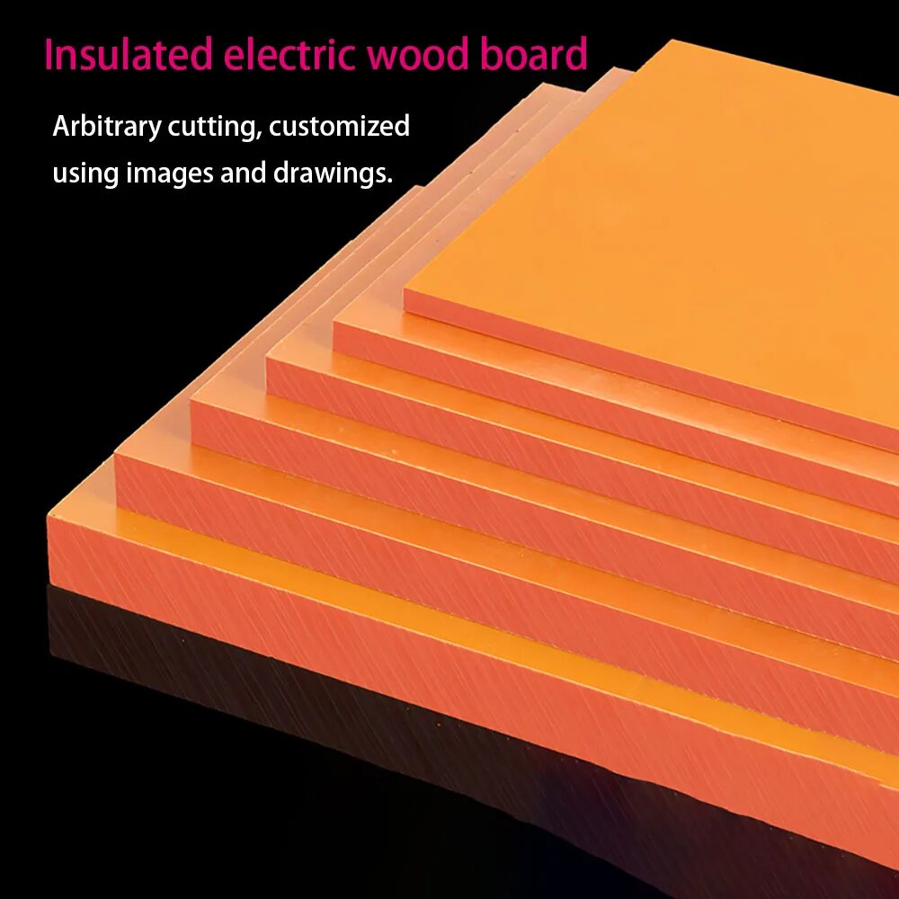 Бакелитовые пластины из гуттаперчевого дерева 1-20 мм 200x250x6mm 2PCS