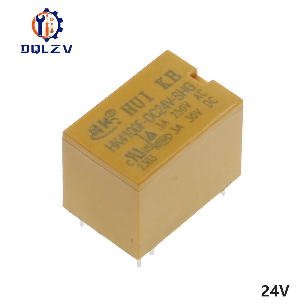 Реле DQLZV HK4100F 3A 3V/5V/9V/12V/24V 5PCS, HK4100F-DC24V-SHG