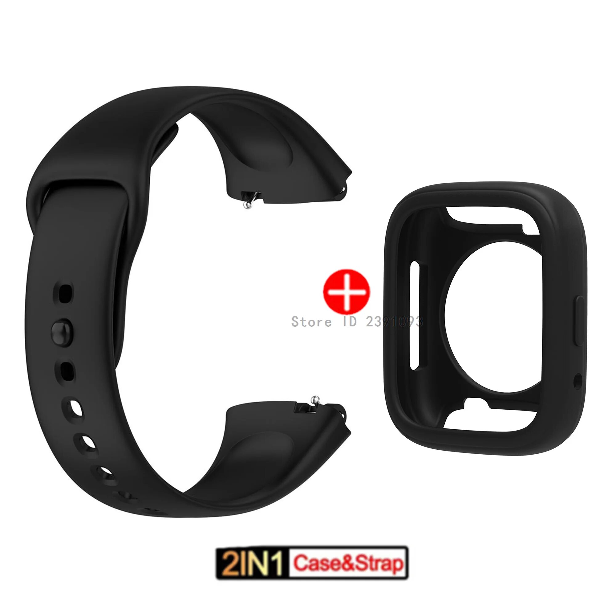 Черный силиконовый ремешок для Redmi Watch 3 Active