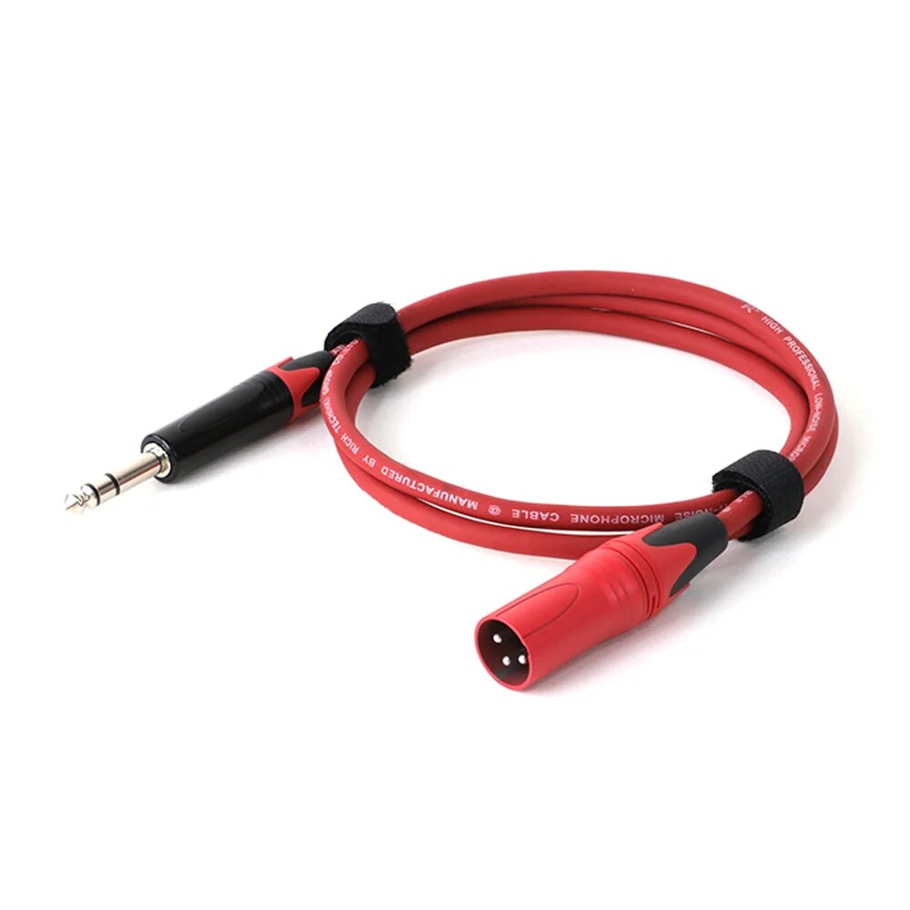 Микрофонный кабель XLR 3-контактный 0,3 м черный Красный, Красный, Red, 0.3m