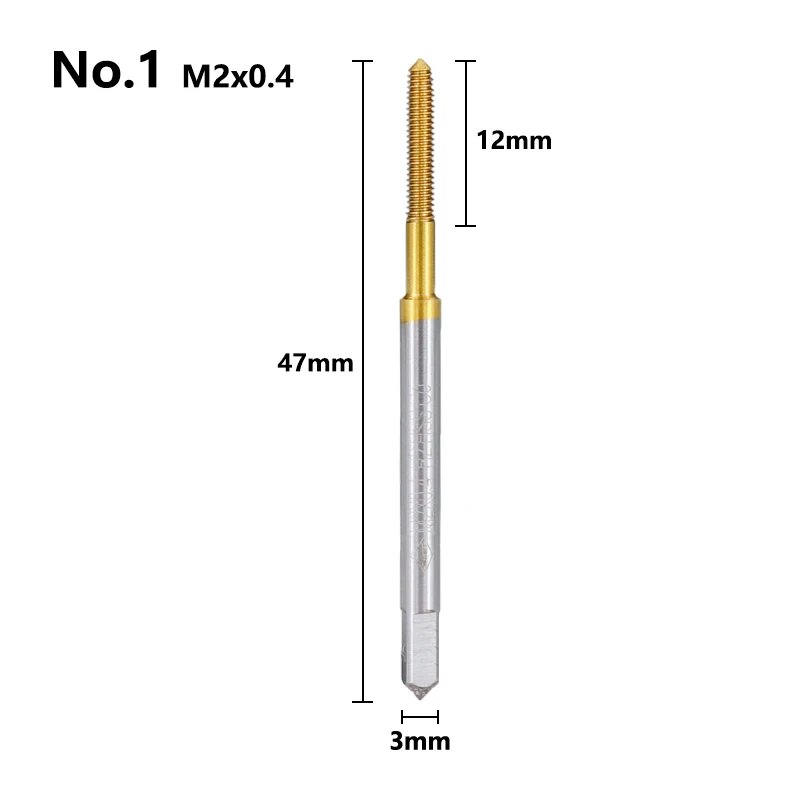 Метчик резьбы XCAN No.1 M2x0.4