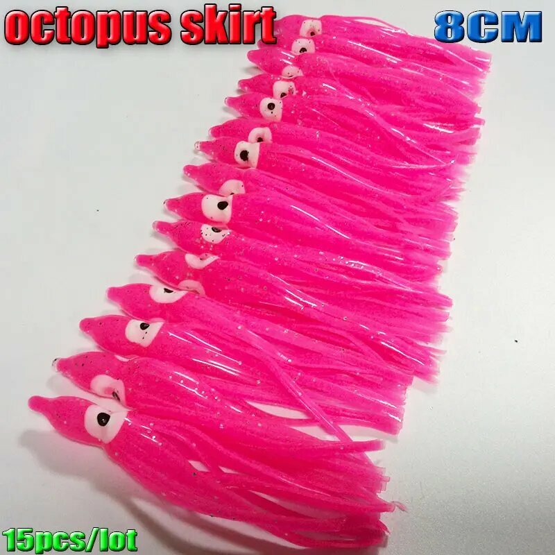 Приманка Seasitomo Octopus Skirt Розовый, 8 см, 15 шт