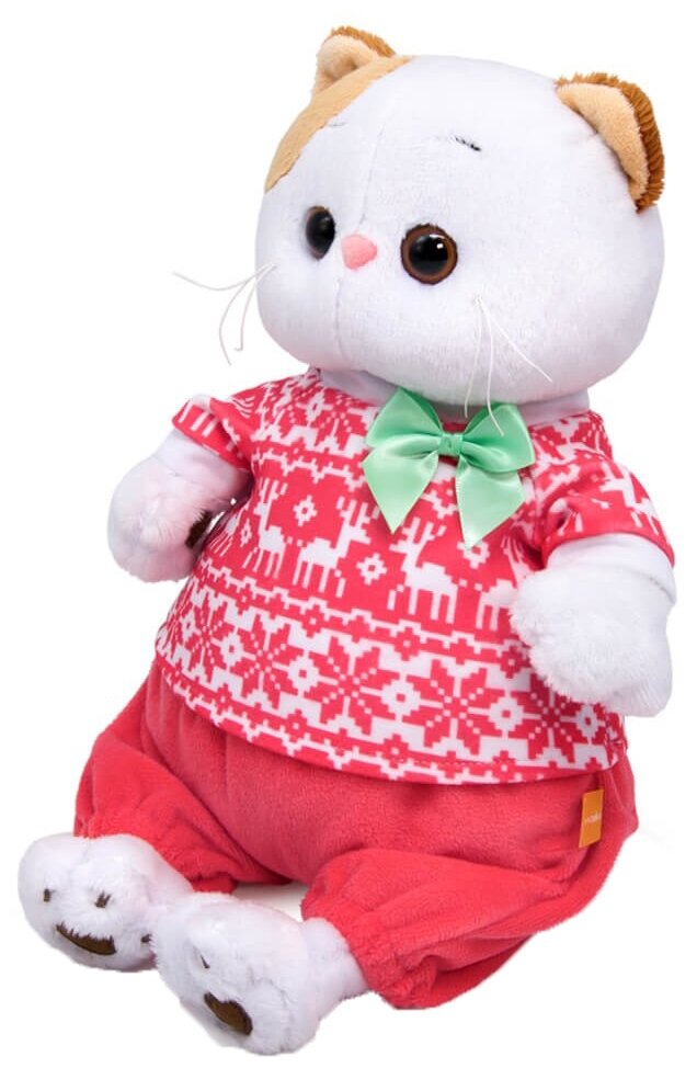 Budi Basa Мягкая Игрушка Кошечка Ли-Ли в зимней пижаме (27см, в подарочной коробке) LK27-114