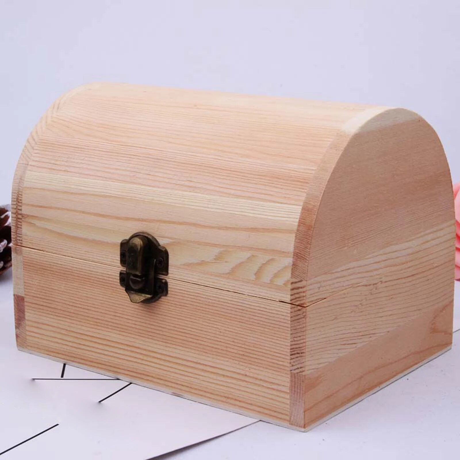 Деревянный ящик для хранения 16x12x11.5 см MagiDeal