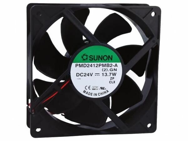 Вентилятор SUNON PMD2412PMB2A, 24 ВDC, 120 x 120 x 38 мм, 288,82 куб. м/ч, 51 дБА