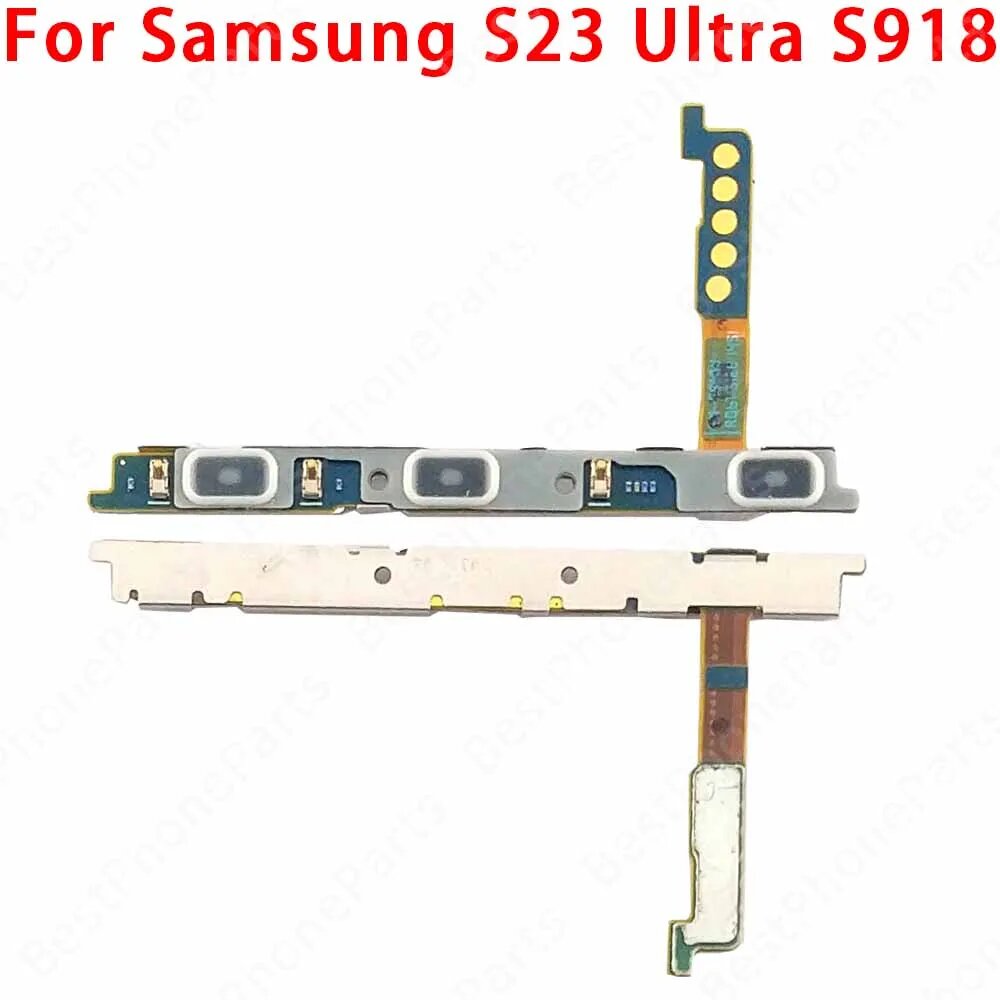 Для Samsung Galaxy S22 S23 S24 Ultra FE S22+ S23+ S24+ 5G S901 S711 Боковая кнопка переключения громкости Клавиша включения и выключения Гибкий кабель Запчасти