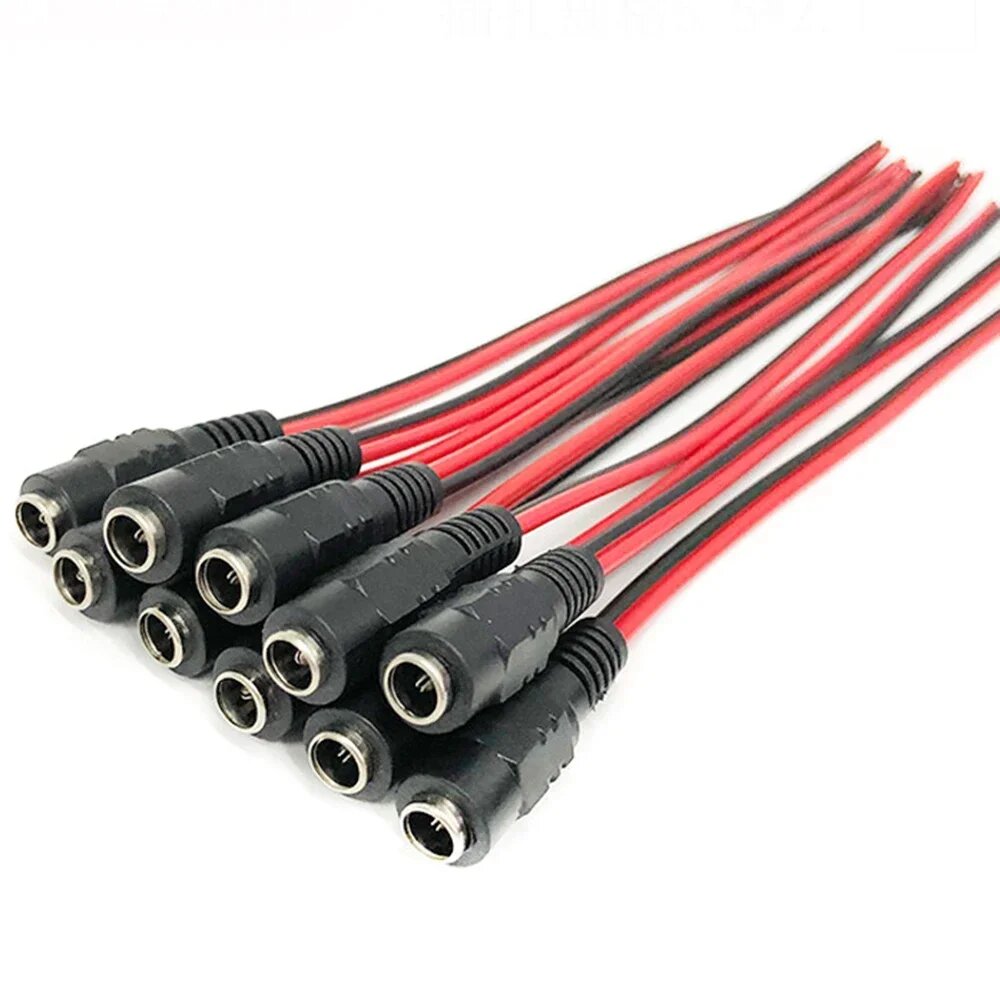 Разъем питания DC 5.5x2.1мм, 16 AWG Female