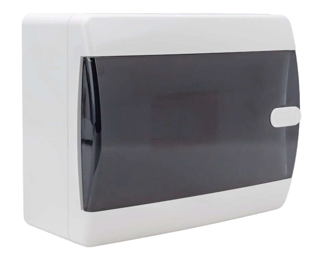 Коробка TEKFOR бокс накладной с прозрачной дверью на 8 модулей UIC-KP12-N-08-41-K01