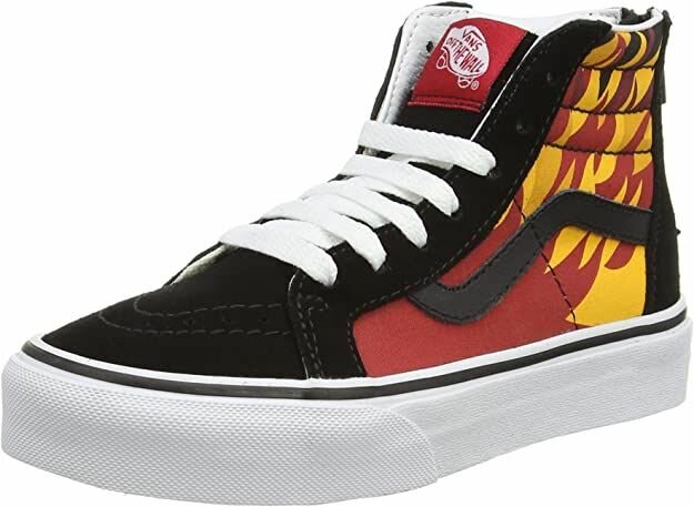 Кеды Кеды Vans K SK8-HI ZIP (FLAME) Black/Racing Red