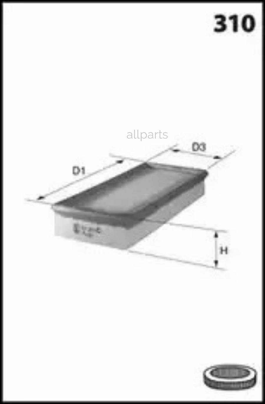 MECA-FILTER ELP9489 Фильтр воздушный