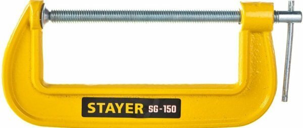 Струбцина Стайер G-образная 150мм
