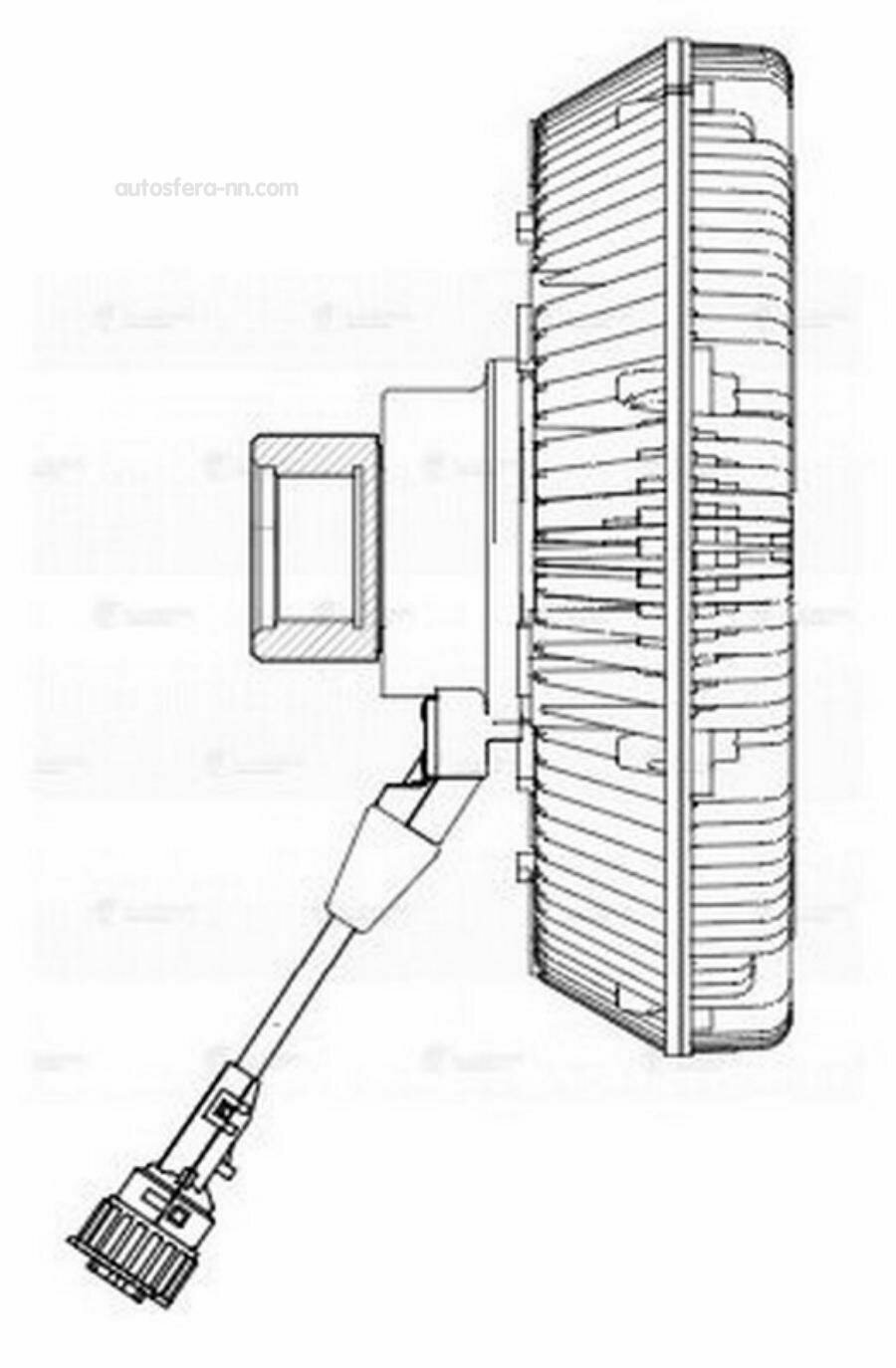 LUZAR LMC0720 Муфта вязкостная КАМАЗ дв. Cummins ISLe400 (элект. управ, без крыльчатки) (LUZAR)