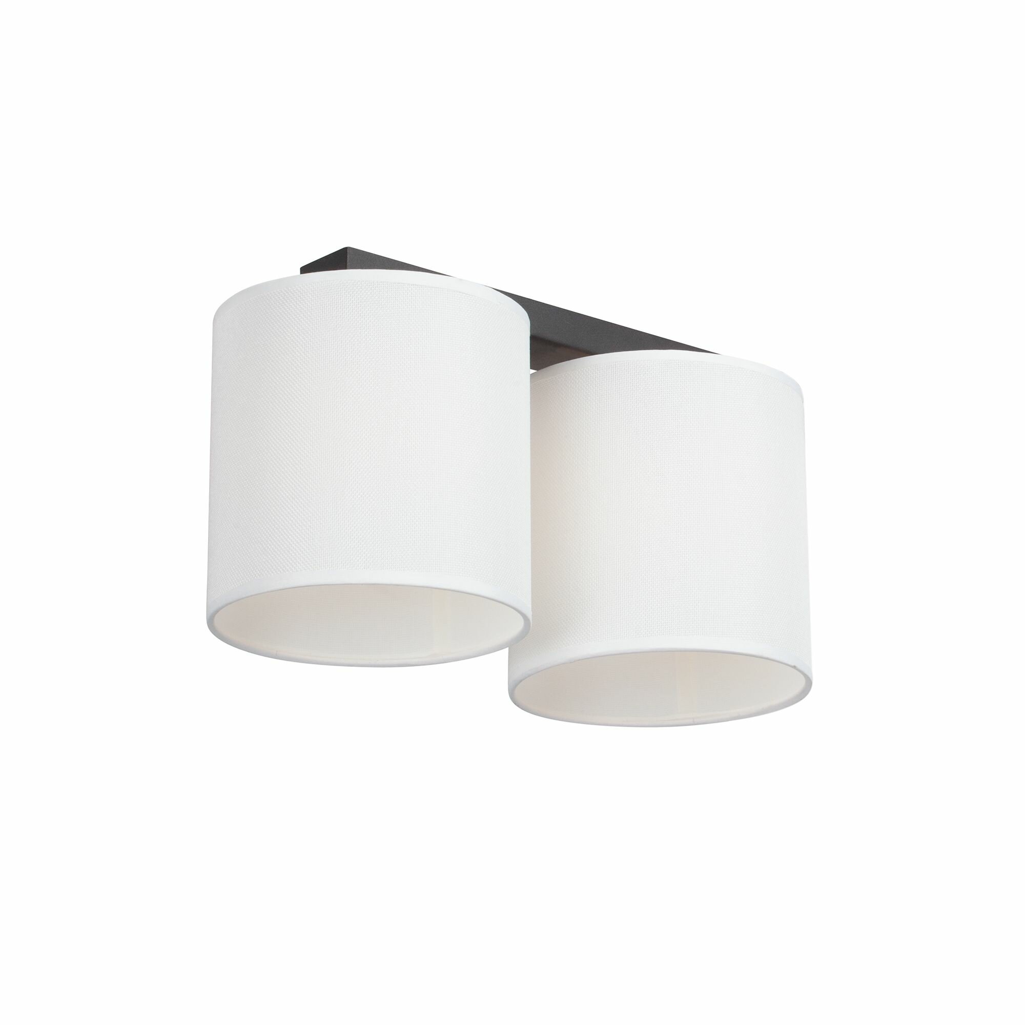 Люстра потолочная Vitaluce V2882-1/2PL, 2 лампы, E27 макс. 40Вт, 6 м2, цвет чёрный матовый.