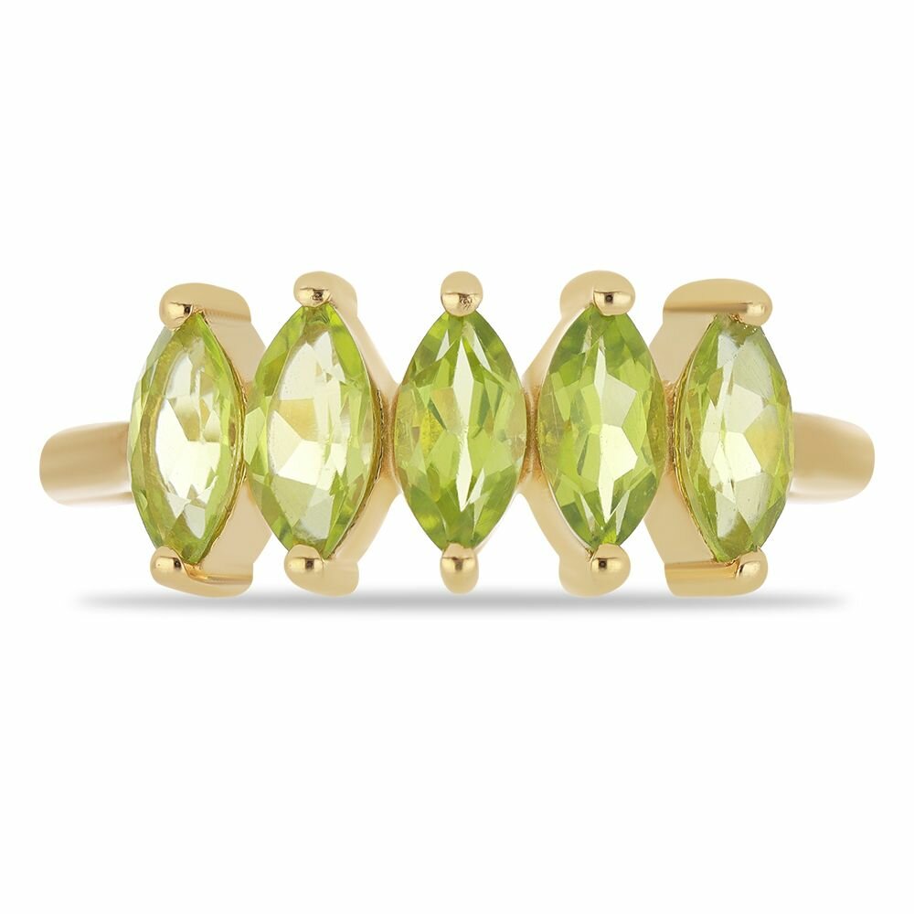 Кольцо, серебро, 925 проба, перидот