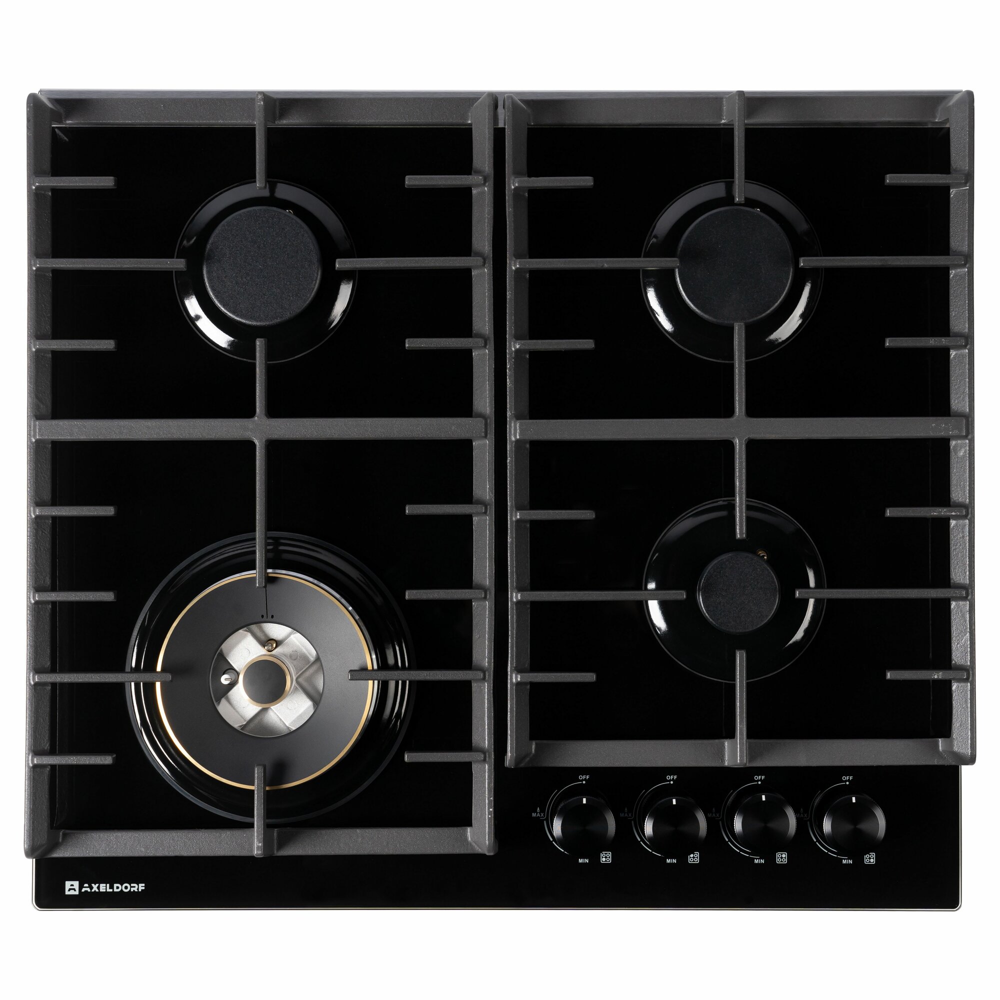Варочная панель газовая , 60 см, чугунная решетка , газ-контроль, элекроподжиг , AXELDORF GH-0619