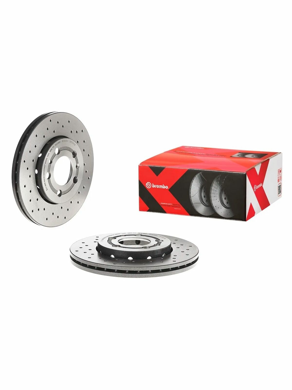 Диск тормозной передний вентилируемый BREMBO 0970111X для Audi A1, Skoda Fabia, Volkswagen Polo