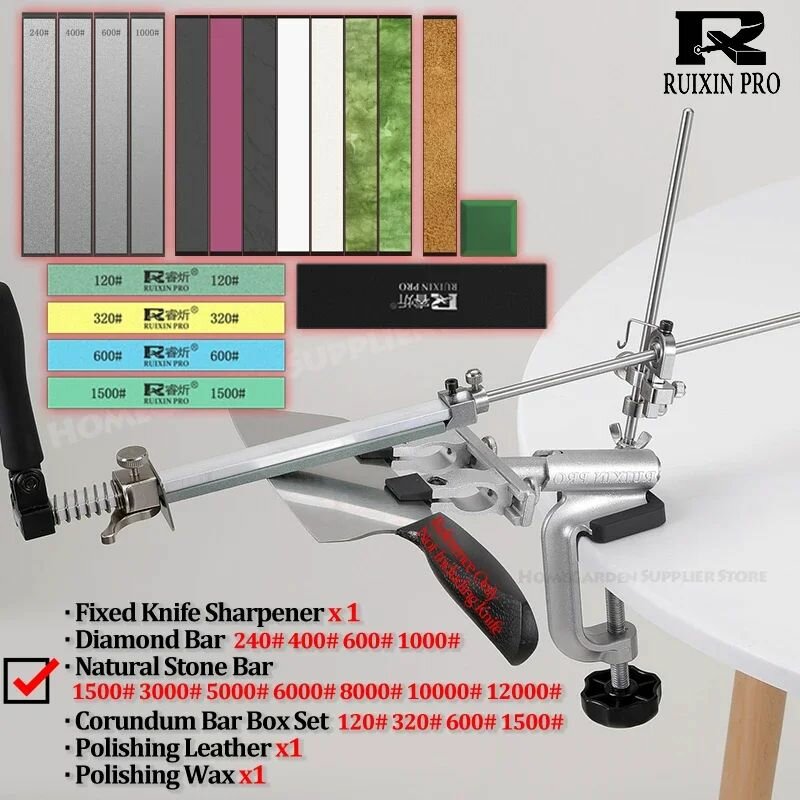 RUIXIN Pro RX009 2023 Новая точилка для ножей с фиксированным углом, полный набор кухонных аксессуаров, инструментов
