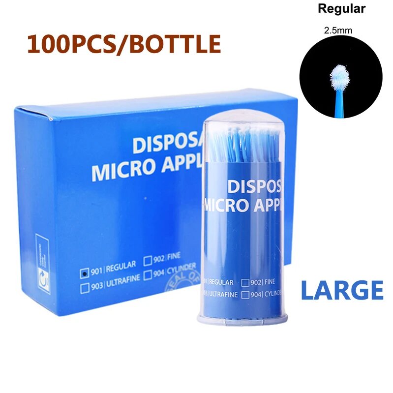 Одноразовые микрокисти Bonito-dent, синие, 2.5mm, 100шт