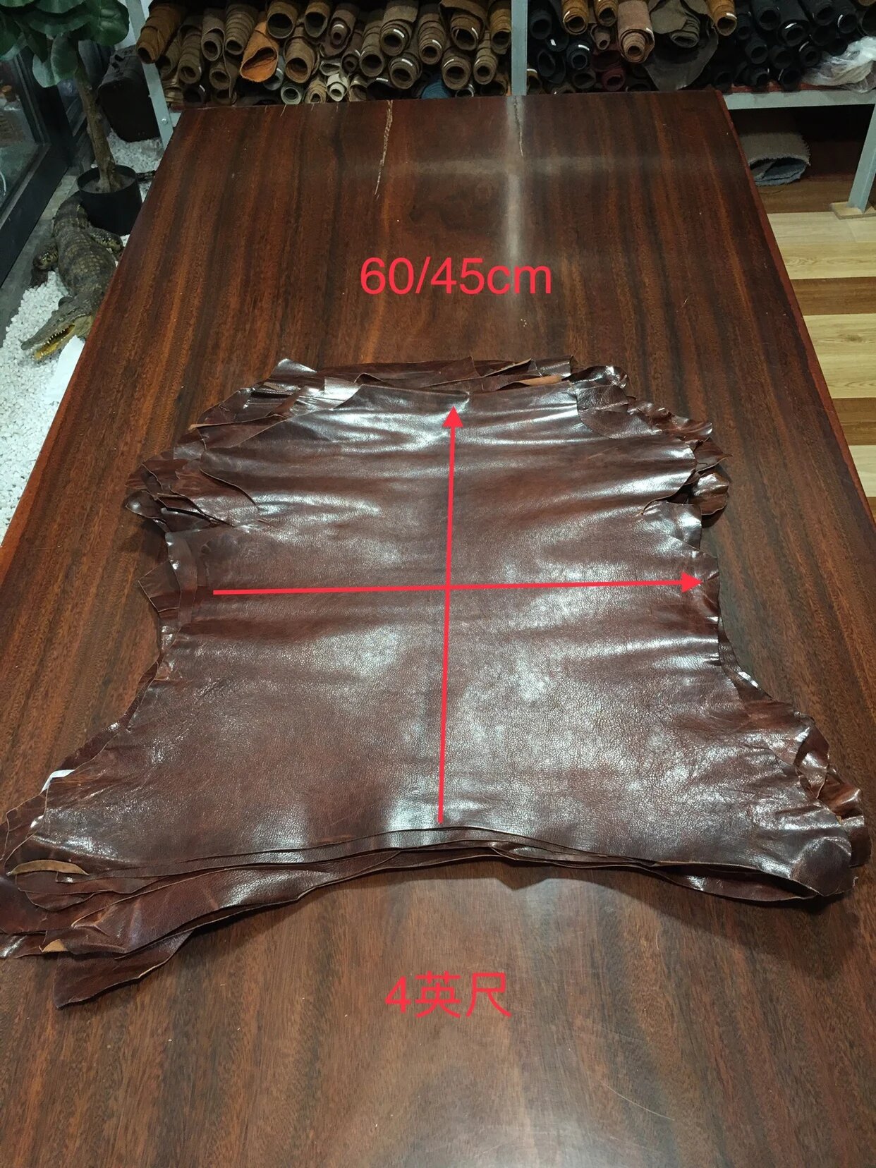 Козья кожа растительного дубления 1 мм 4 SF.