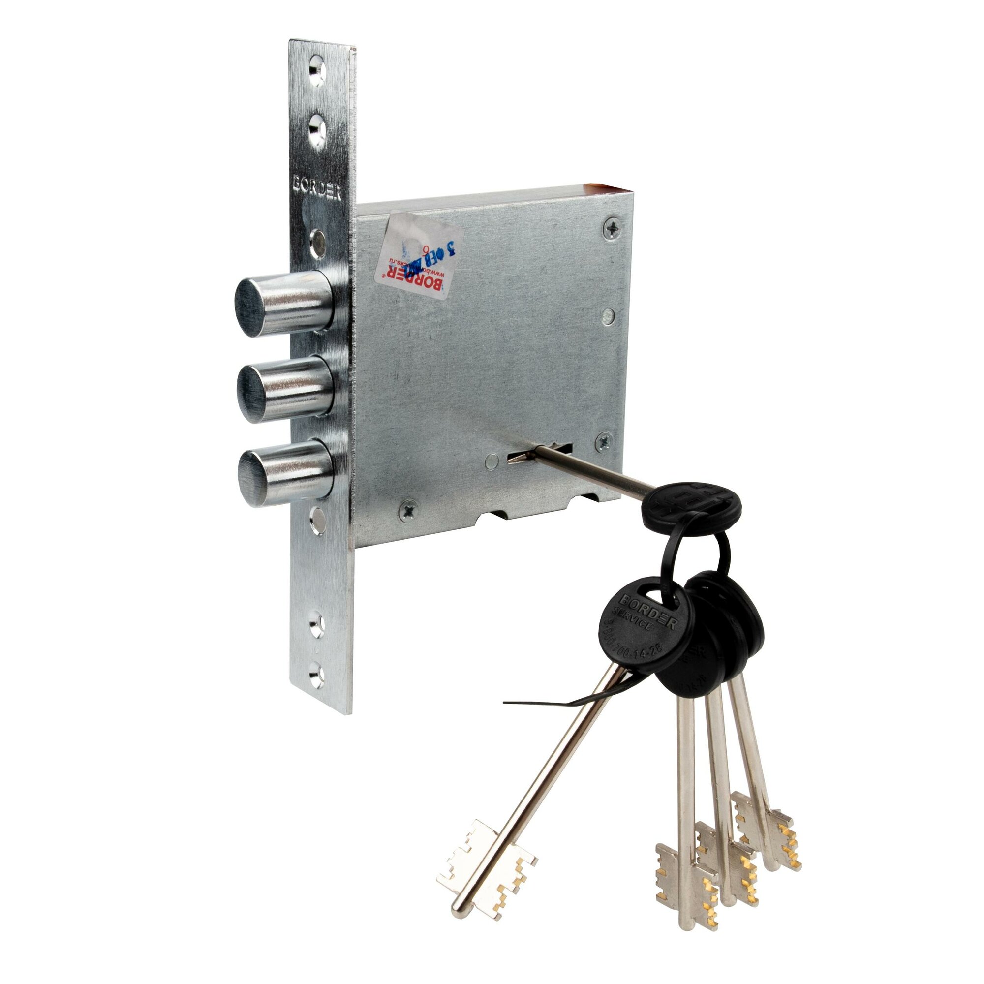 Замок врезной сувальдный Border 87310-ЗВ8-8Г/15 цвет хром