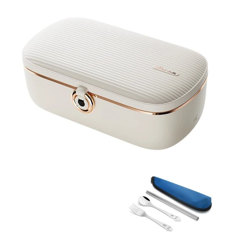 Электрический ланч-бокс Brand Bear, темно-синий, нержавеющая сталь, Lunchbox- Cutlery, 220V - EU Plug