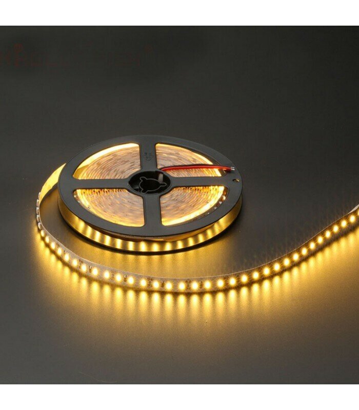 Светодиодная лента SMD3528-120LED-IP33 12 вольт Катушка 5 метров. Цвет: Теплый белый
