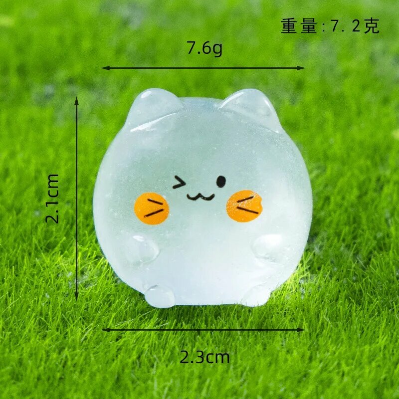 Брелок кот из полимера, белый, 7.6g, 2.1cm, 2.3cm