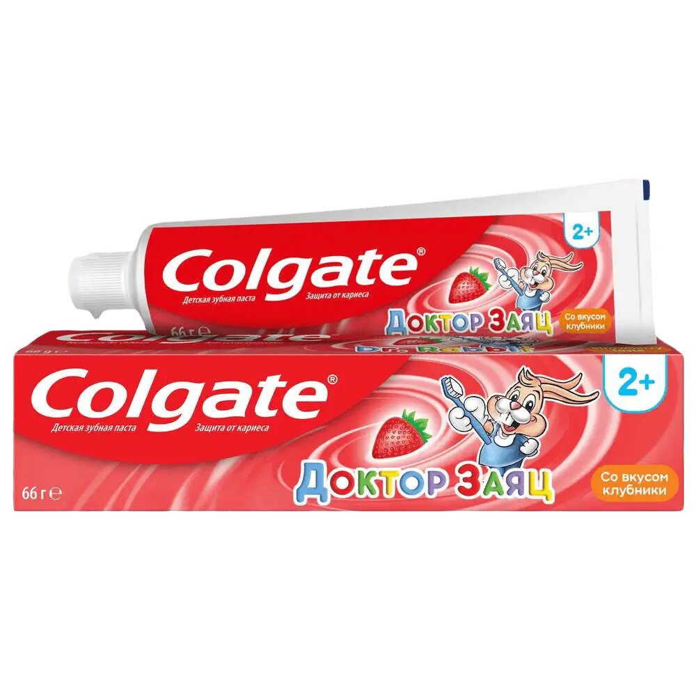 Colgate Зубная паста детская Доктор заяц со вкусом клубники 50 мл 1 шт