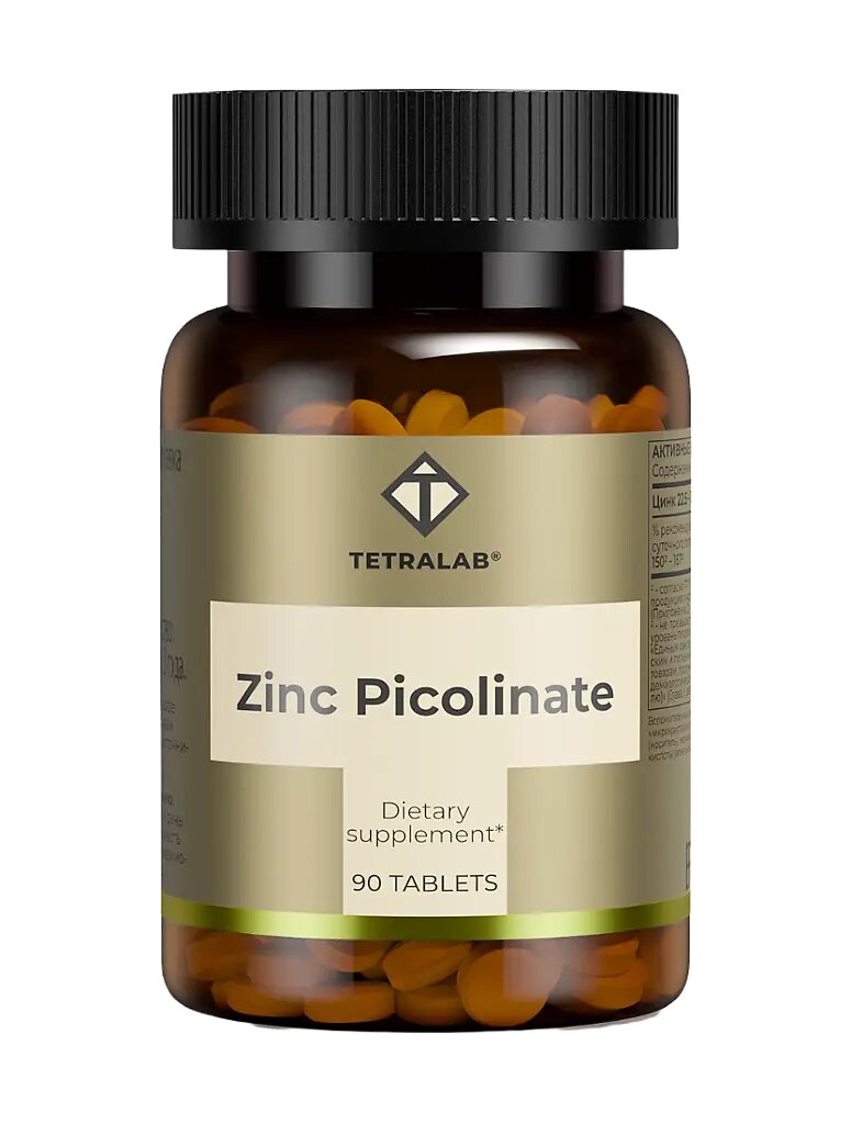 Tetralab Цинк пиколинат / Zinc Picolinate таблетки массой 180 мг 90 шт