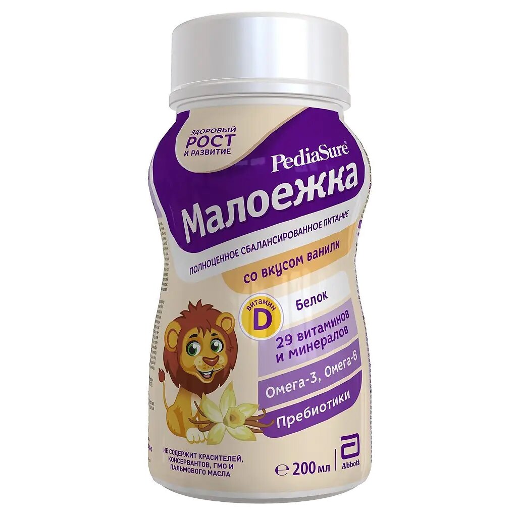 Pediasure Малоежка для диет питания со вкусом ванили 1-10 лет 200 г 1 шт