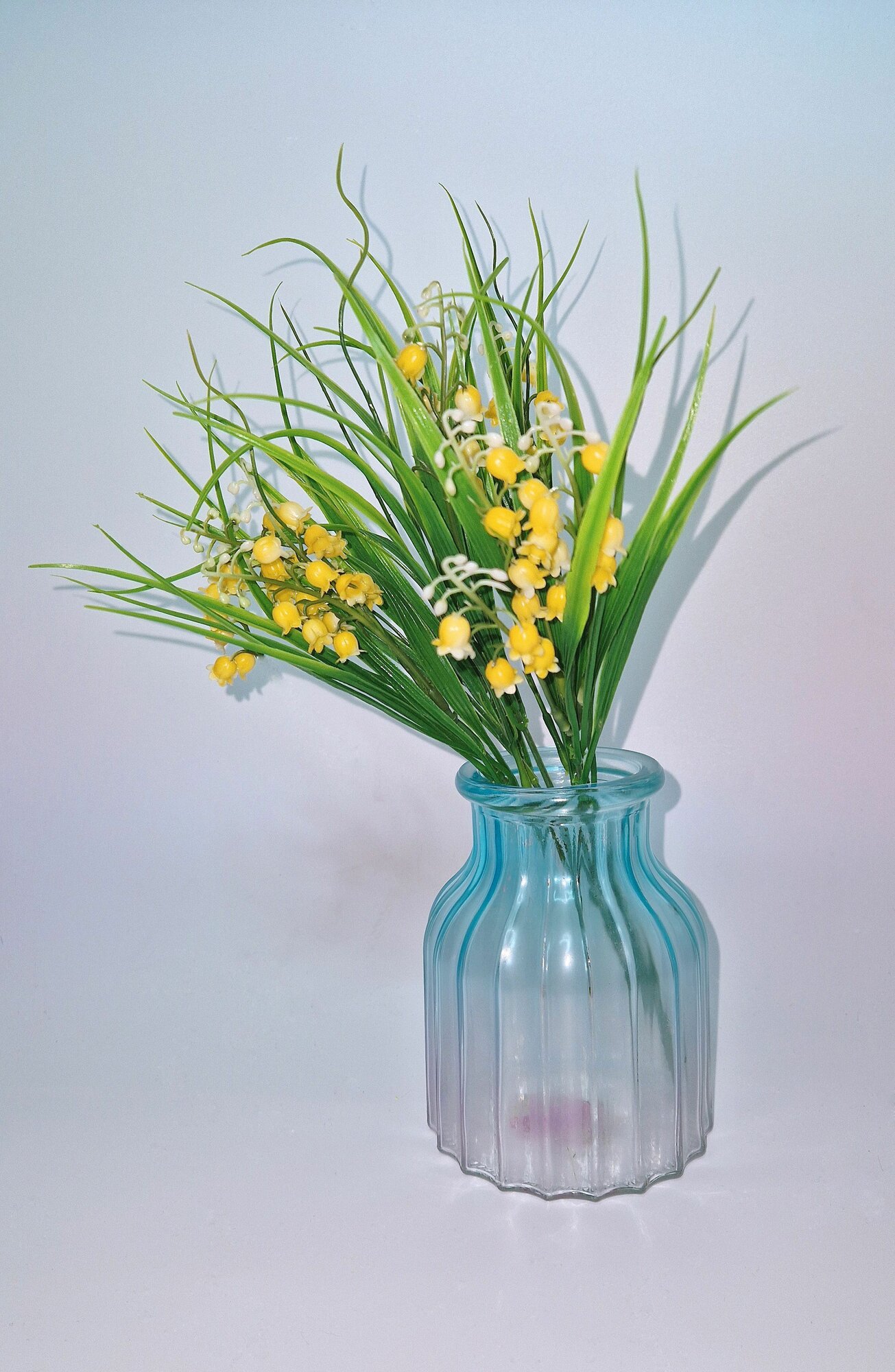 Букет ландыши , пластик декоративный желтый, 35 сантиметров