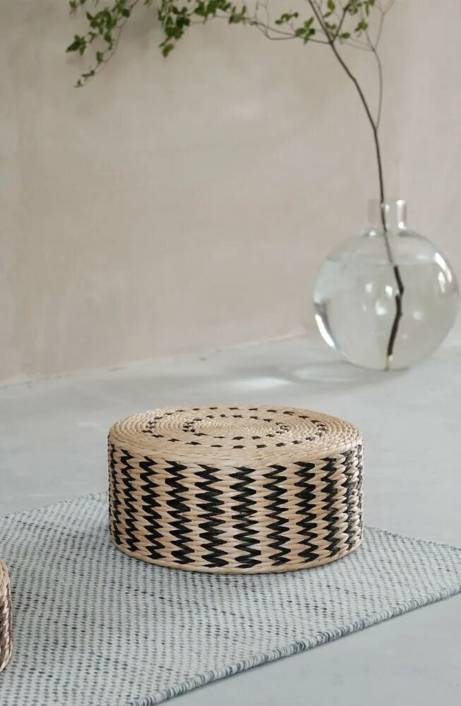 SARIWEN Пуф, Лён, 40х40х20.02 см