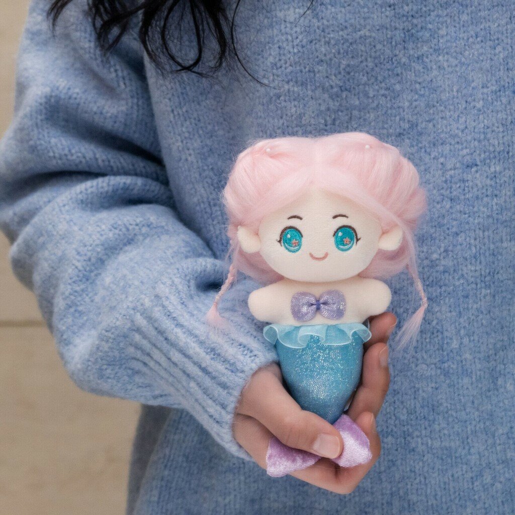 Mermaid series маленькая мягкая плюшевая игрушка с коротким ворсом для детей подарок и игра q pink 14см