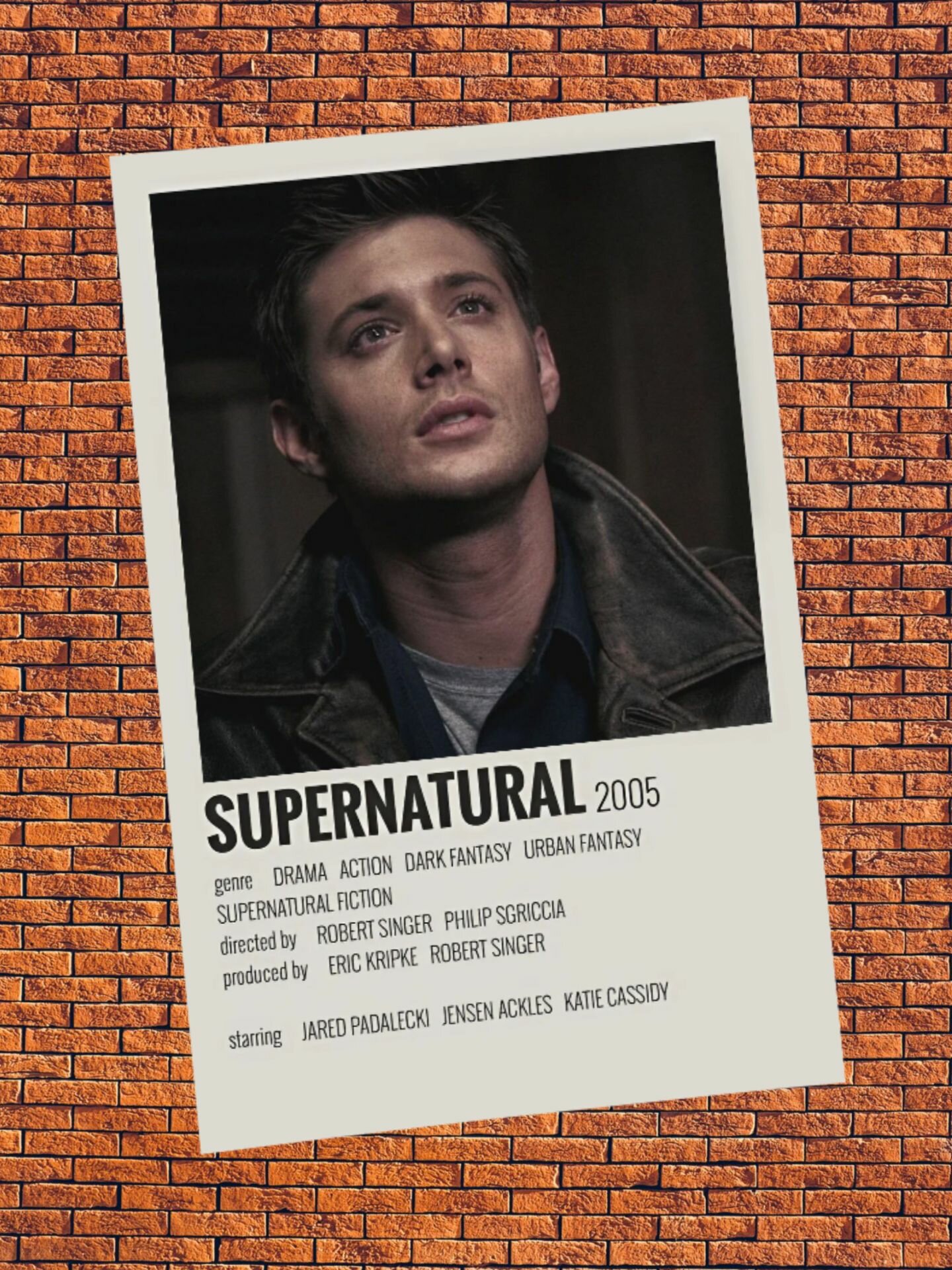 Постер "Сверхъестественное" в стиле "полароид", формат А3, 297 х 420 мм, глянцевый