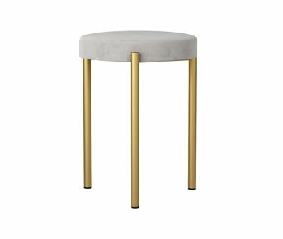 Скандинавский круглый стул из кованого железа, красный, штабелируемый, тканевый