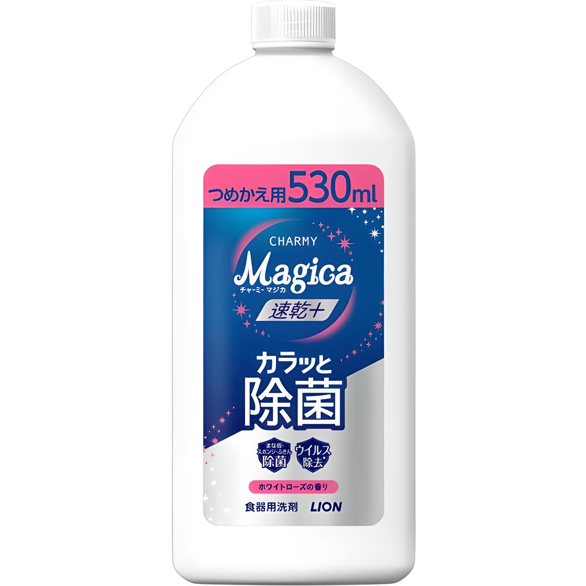 Средство для мытья посуды LION Charmy Magica Quick Dry+ с ароматом белых роз 530 мл, бут.