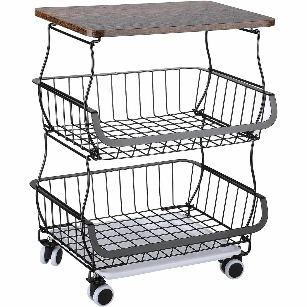 Многоярусная тележка-стеллаж для овощей и фруктов, напольная, для кухни дома