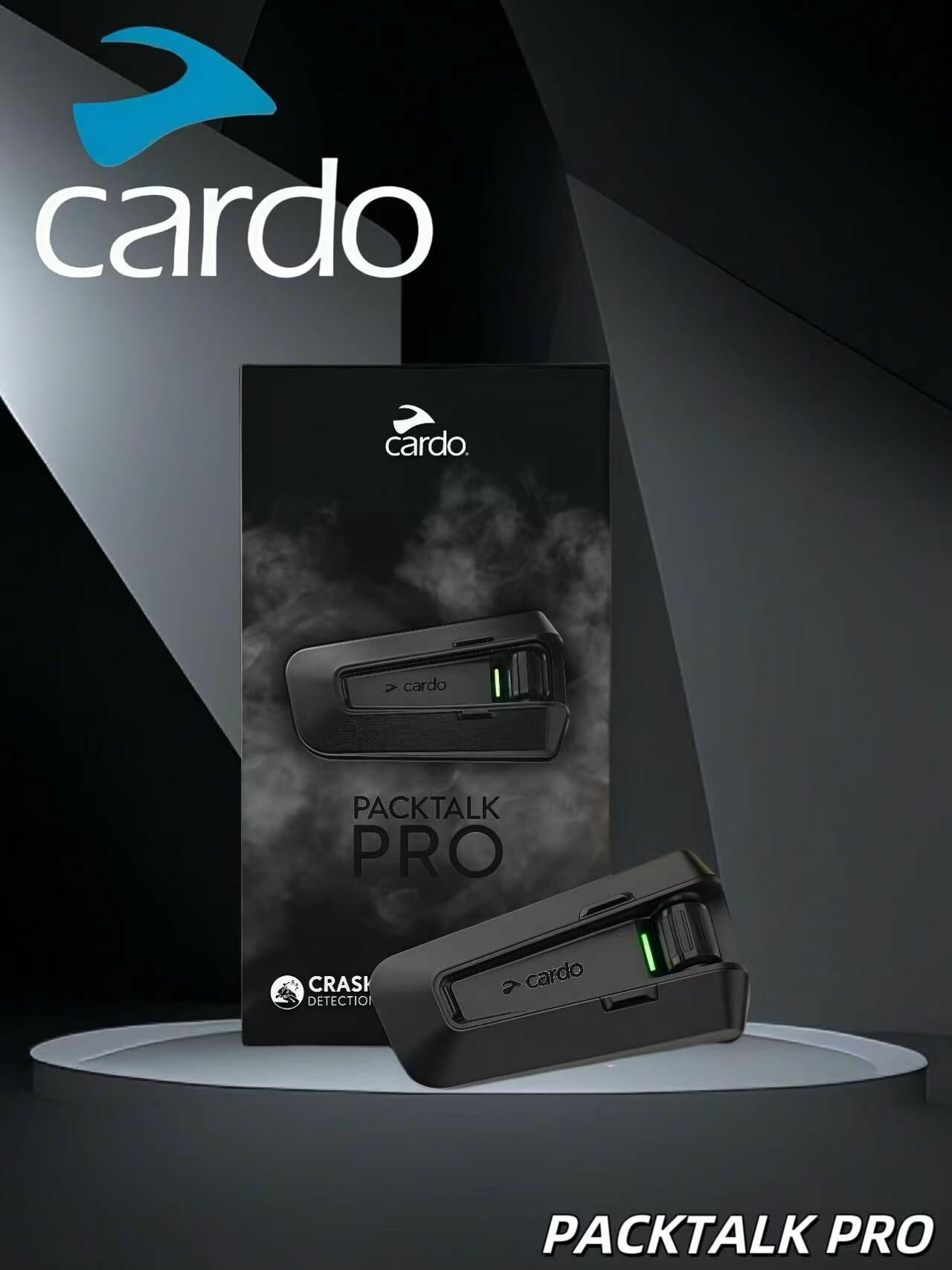 Мотоциклетная система Bluetooth-связи Cardo Packtalk Pro Single Pack - Черный