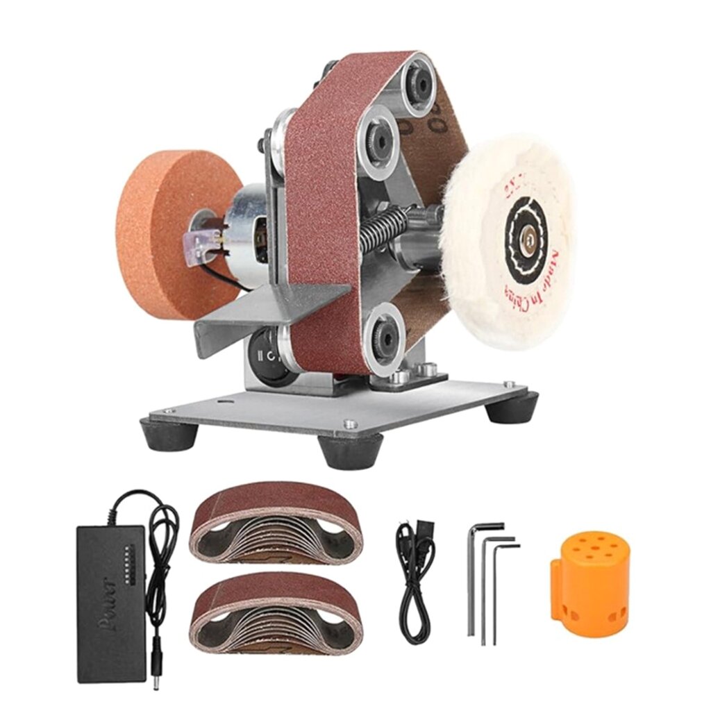 Миниатюрный Электрический Набор Ленточных Шлифовальных машин 110V-240V для Полировки и Шлифовки Металла, Отделки Ювелирных изделий своими руками и изделий из дерева